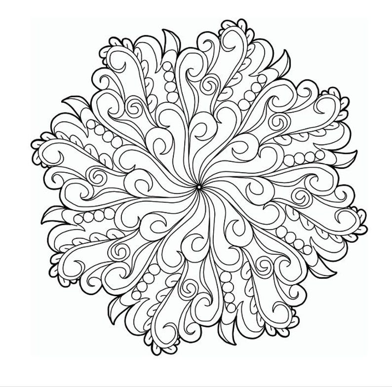 MANDALA 100 Coloring Book A4 Size Printable PDF - Etsy