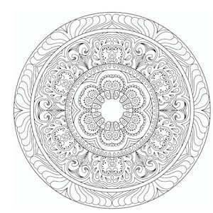 MANDALA 100 Coloring Book A4 Size Printable PDF - Etsy