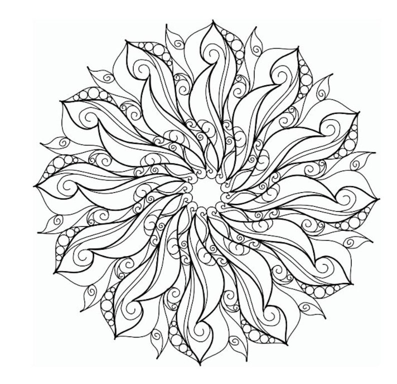 MANDALA 100 Coloring Book A4 Size Printable PDF - Etsy