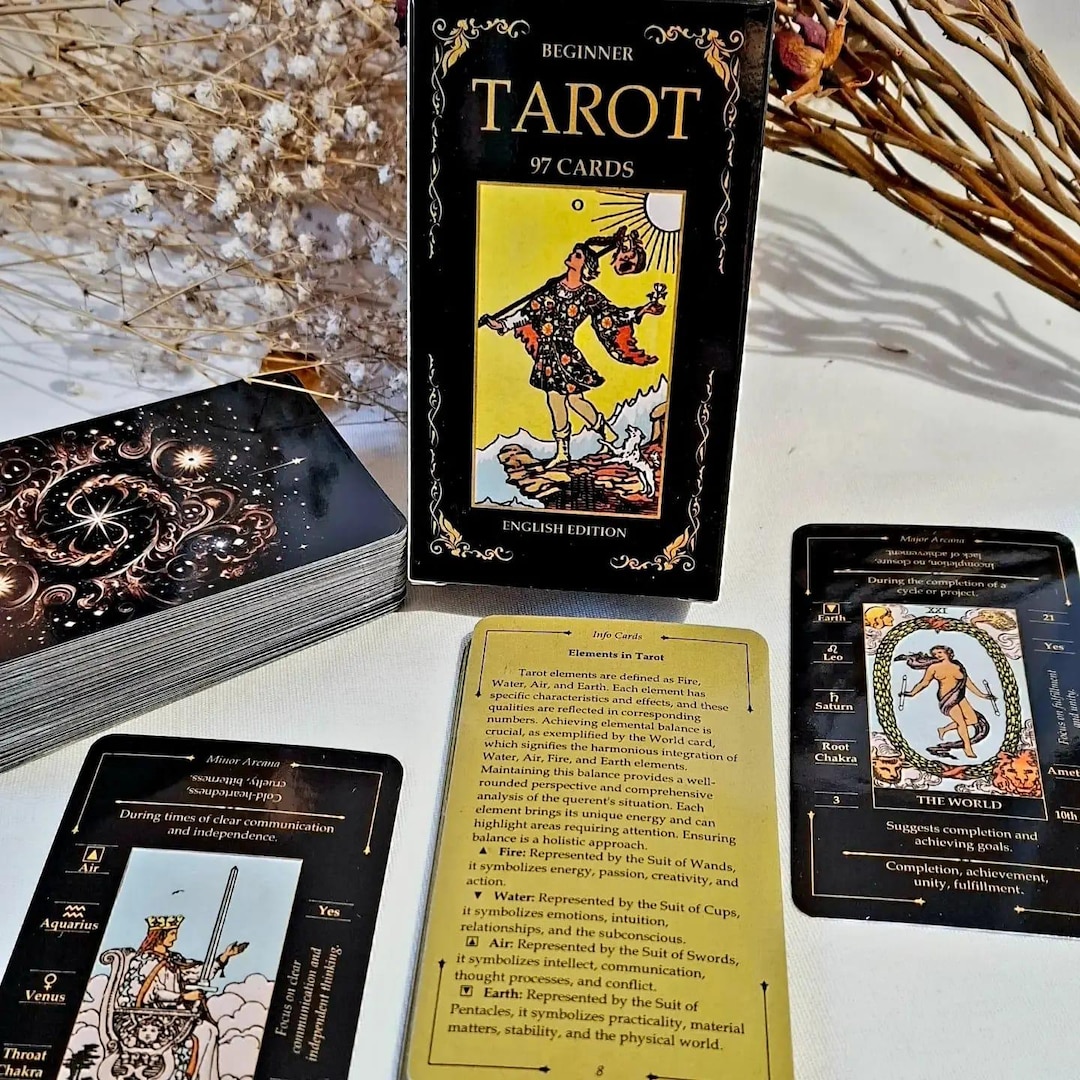 Classic TAROT 97 Annotated Cards Deck Keywords for Beginner and Learner ...
