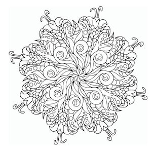 MANDALA 100 Coloring Book A4 Size Printable PDF - Etsy
