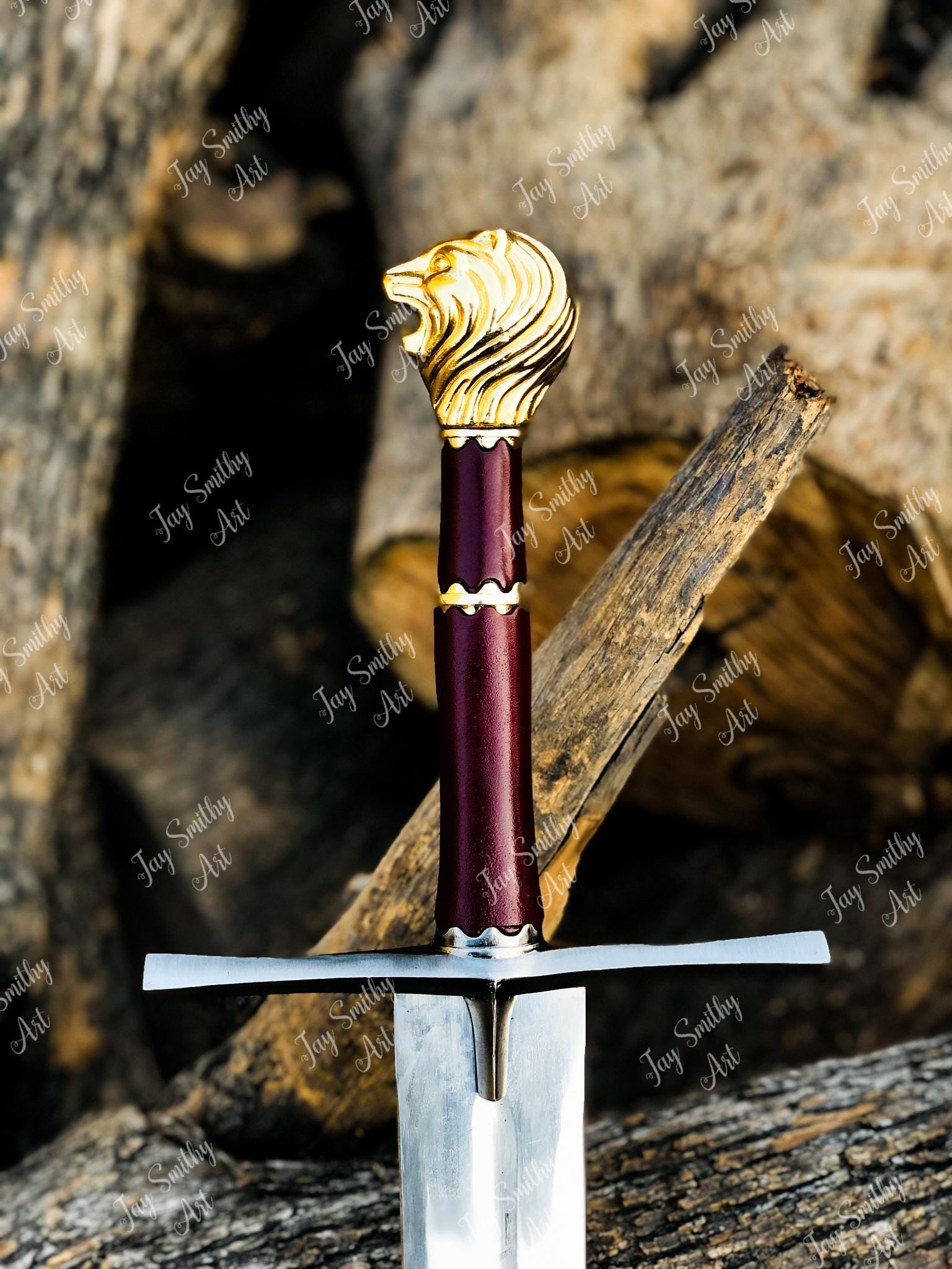 Hand-forged Rhindon Sword Peter Pevensie Narnia Replica Sword Lion ...