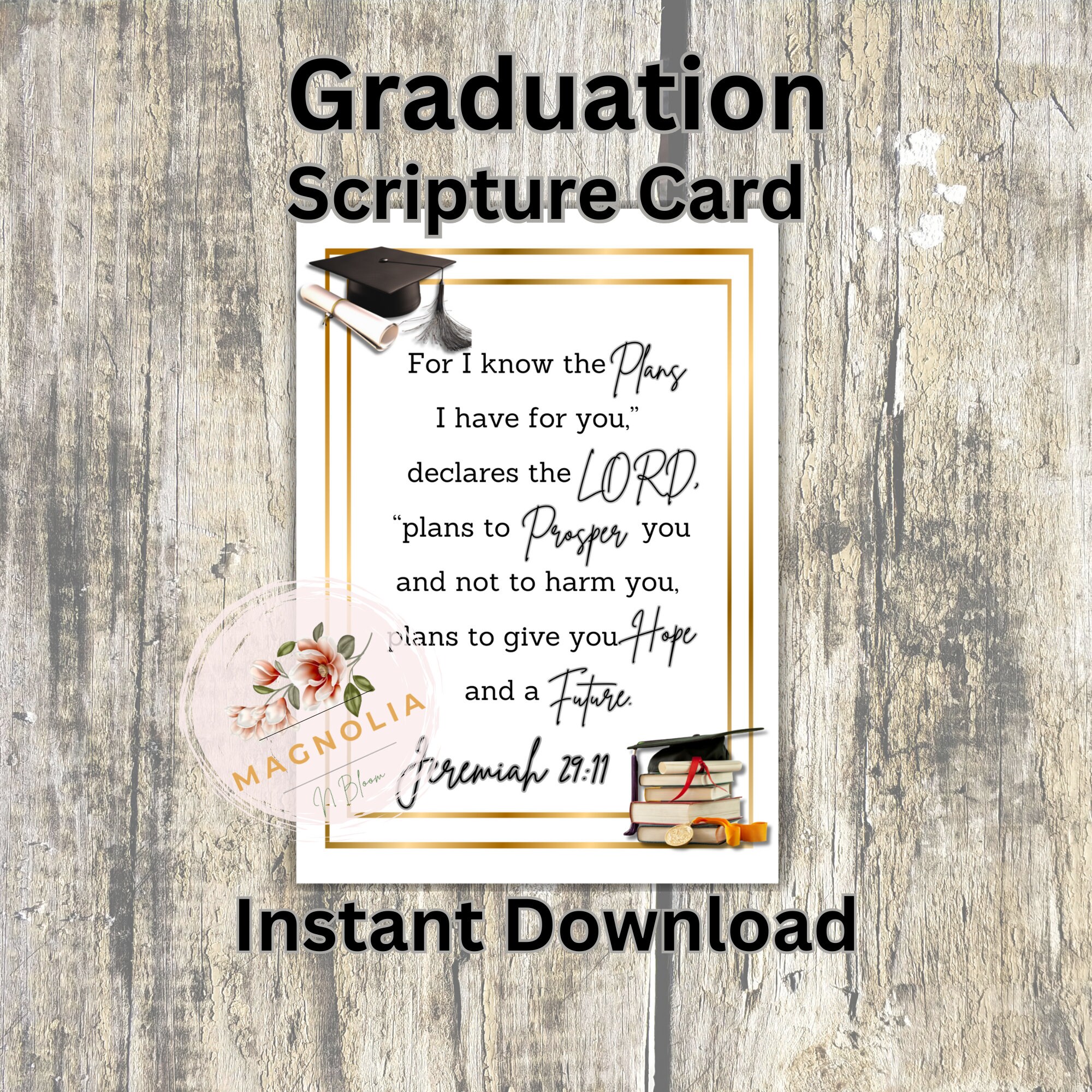 Graduation Gifts Printable, Graduation Scripture, Graduation Printable ...