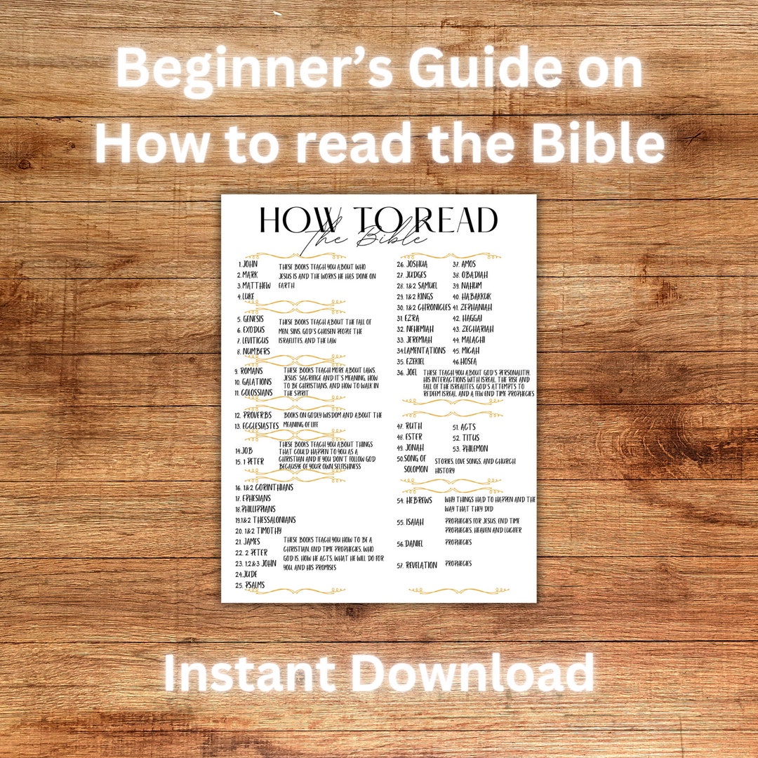 Bible Study, Books of the Bible, Digital Download, Beginner's Guide for ...