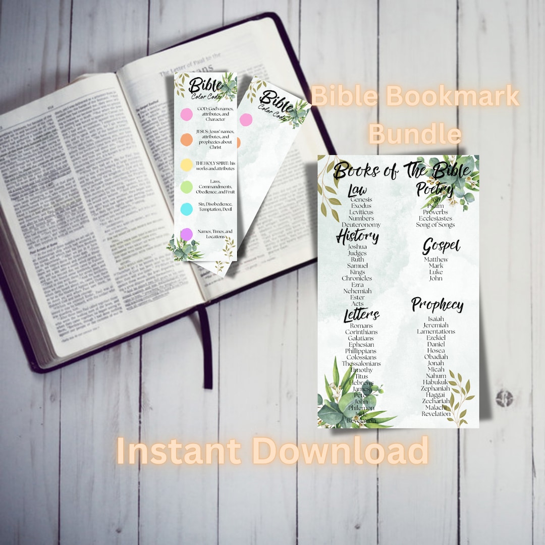 Bible Highlighting Guide Bookmarks 5 Bible Study Tool Bookmarks ...