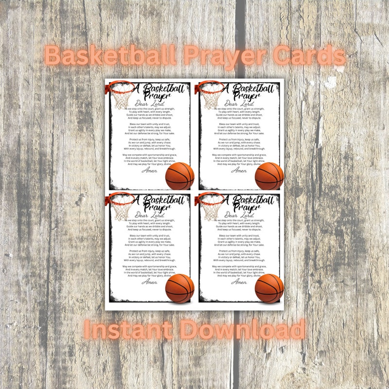 Basketball Prayer - Etsy