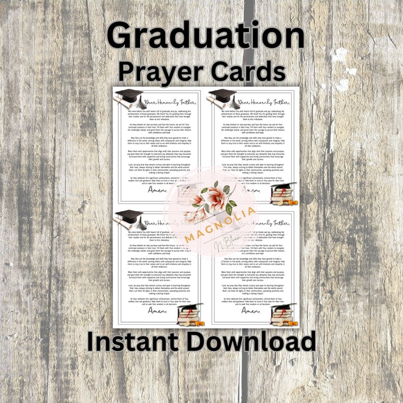 Graduation Gifts Printable, Graduation Prayer, Graduation Prayer Bag ...