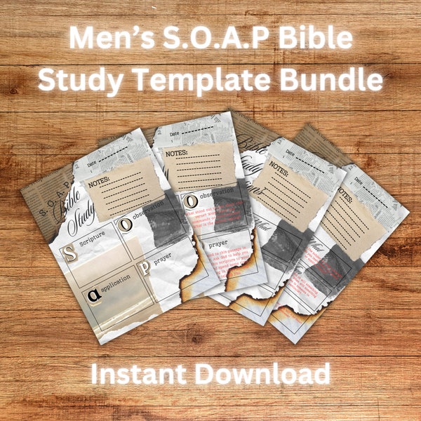 SOAP Bible Study, Study Template Bundle, Digital Download, Journaling ...