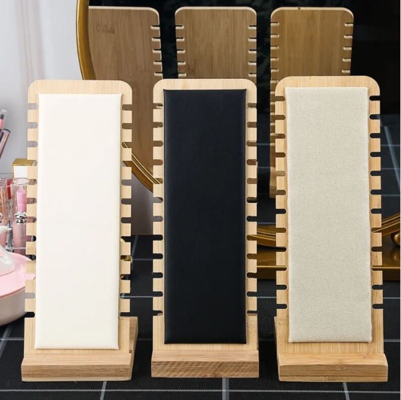 Creative Bamboo Wood Necklace Frame: Fashion Jewelry Display Frame ...