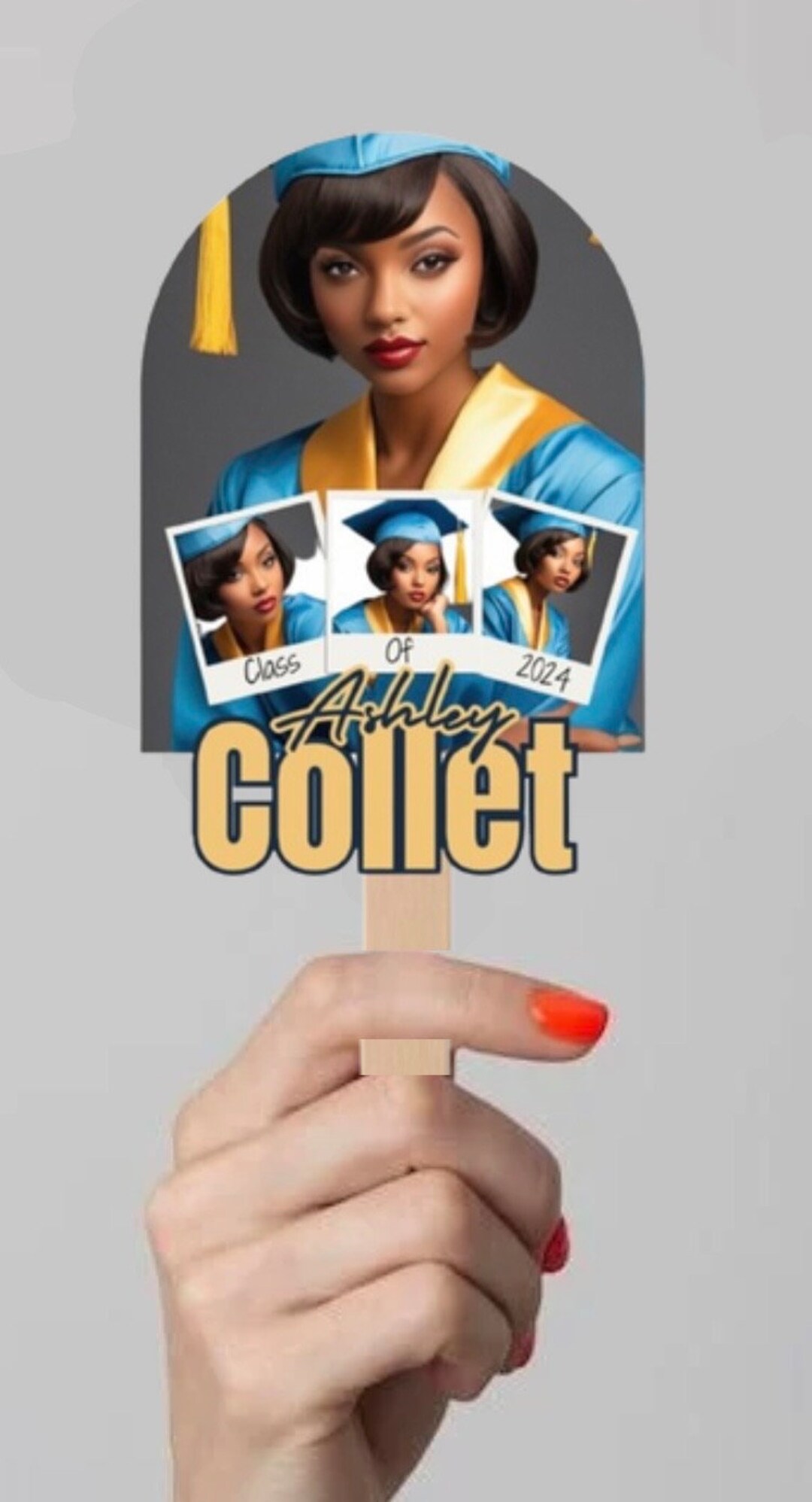 Class of 2024 Grad Fan, Graduation Paddle Fan, High School Graduate ...