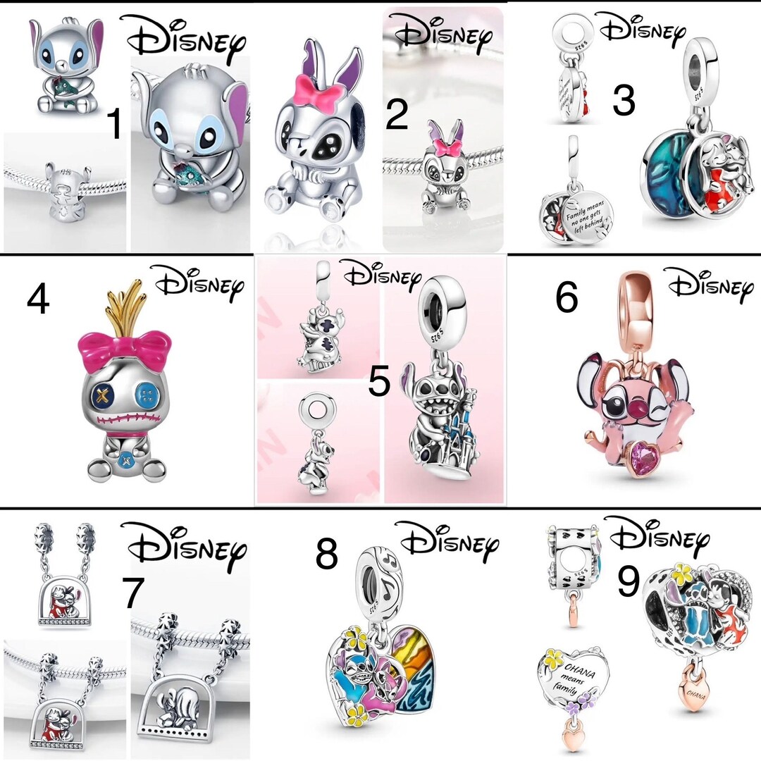 Disney Lilo Stitch Series Charms Silver 925 Original Fit Bracelet ...