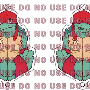 Raph ROTTMNT Keychain With Beads - Etsy