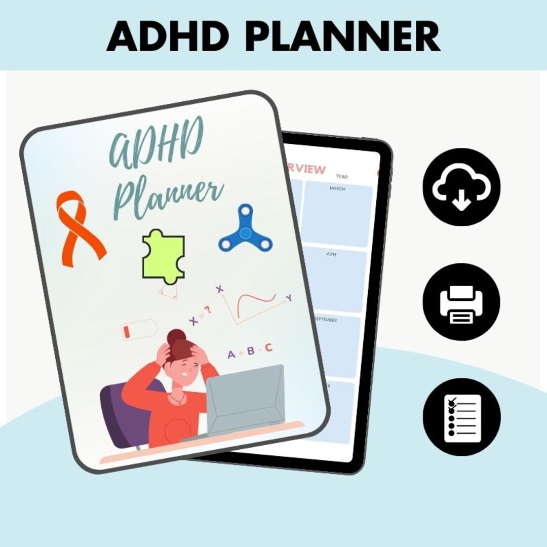 ADHD Planner /ADHD Journal / ADHD Organization / Adult Adhd Journal ...