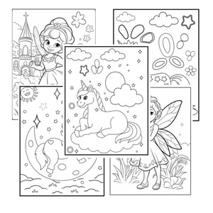 Unicorn and Fairy Coloring Book for Kids | 82 Magical Pages | Printable ...