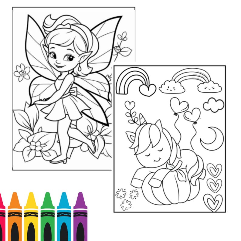 Unicorn and Fairy Coloring Book for Kids | 82 Magical Pages | Printable ...