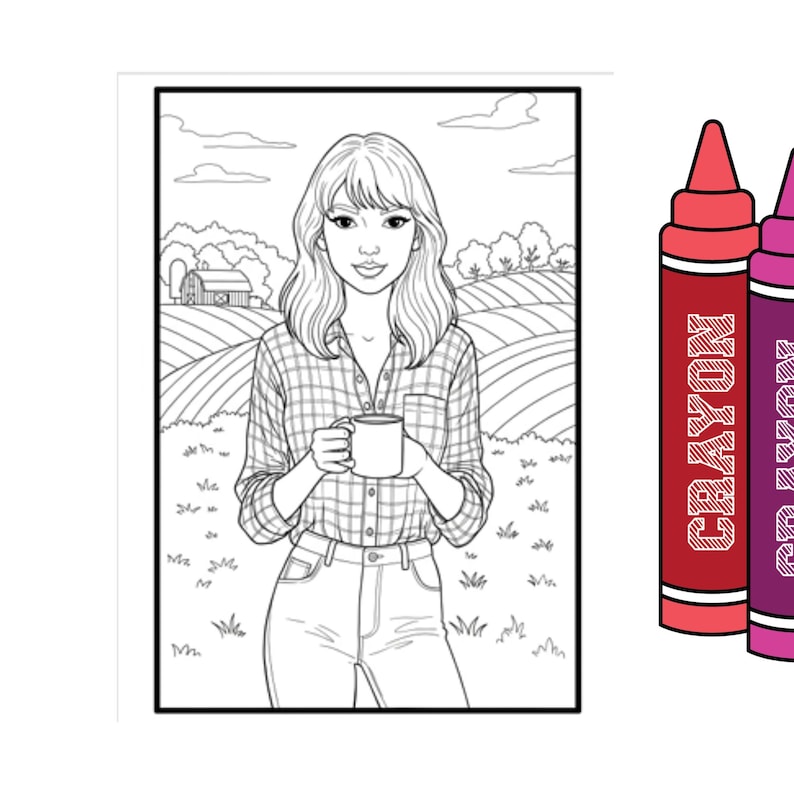 Swiftie Coloring Pages for Taylor Swift Fans 95 Printable Popstar Music ...