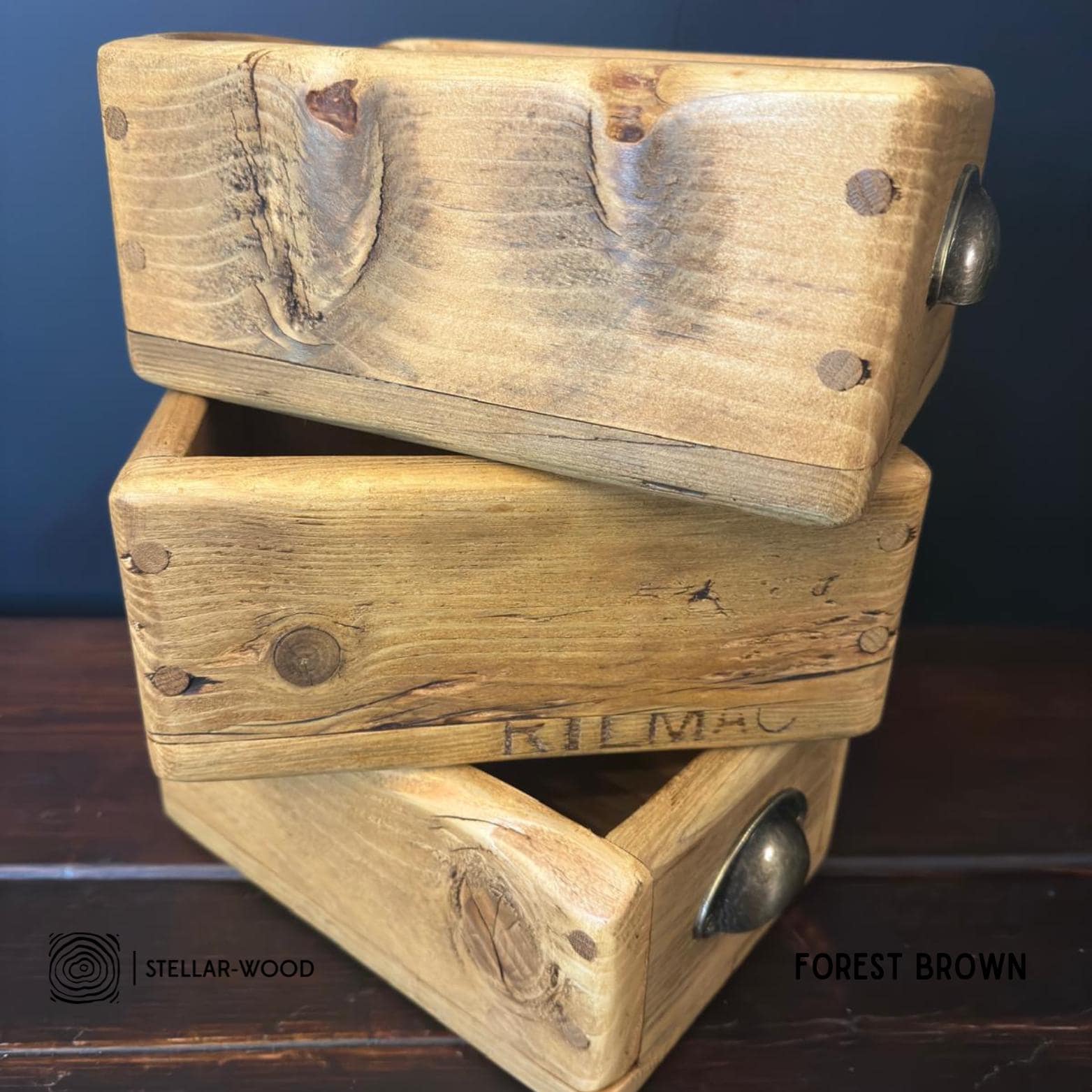 Rustic Wood Storage Boxes, Reclaimed Wood, Handmade, Eco-friendly Home ...