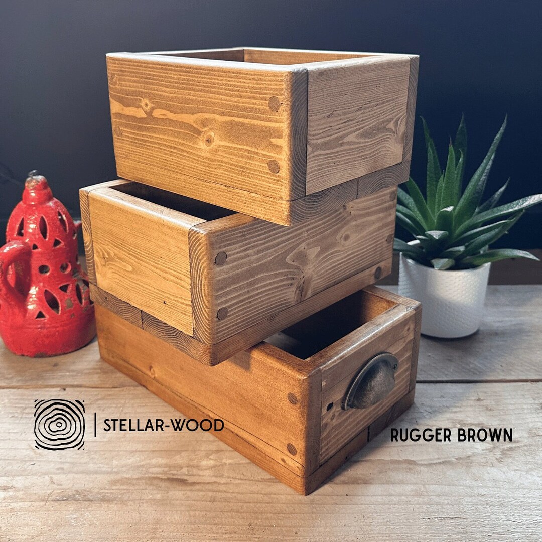 Rustic Wood Storage Boxes, Reclaimed Wood, Handmade, Eco-friendly Home ...