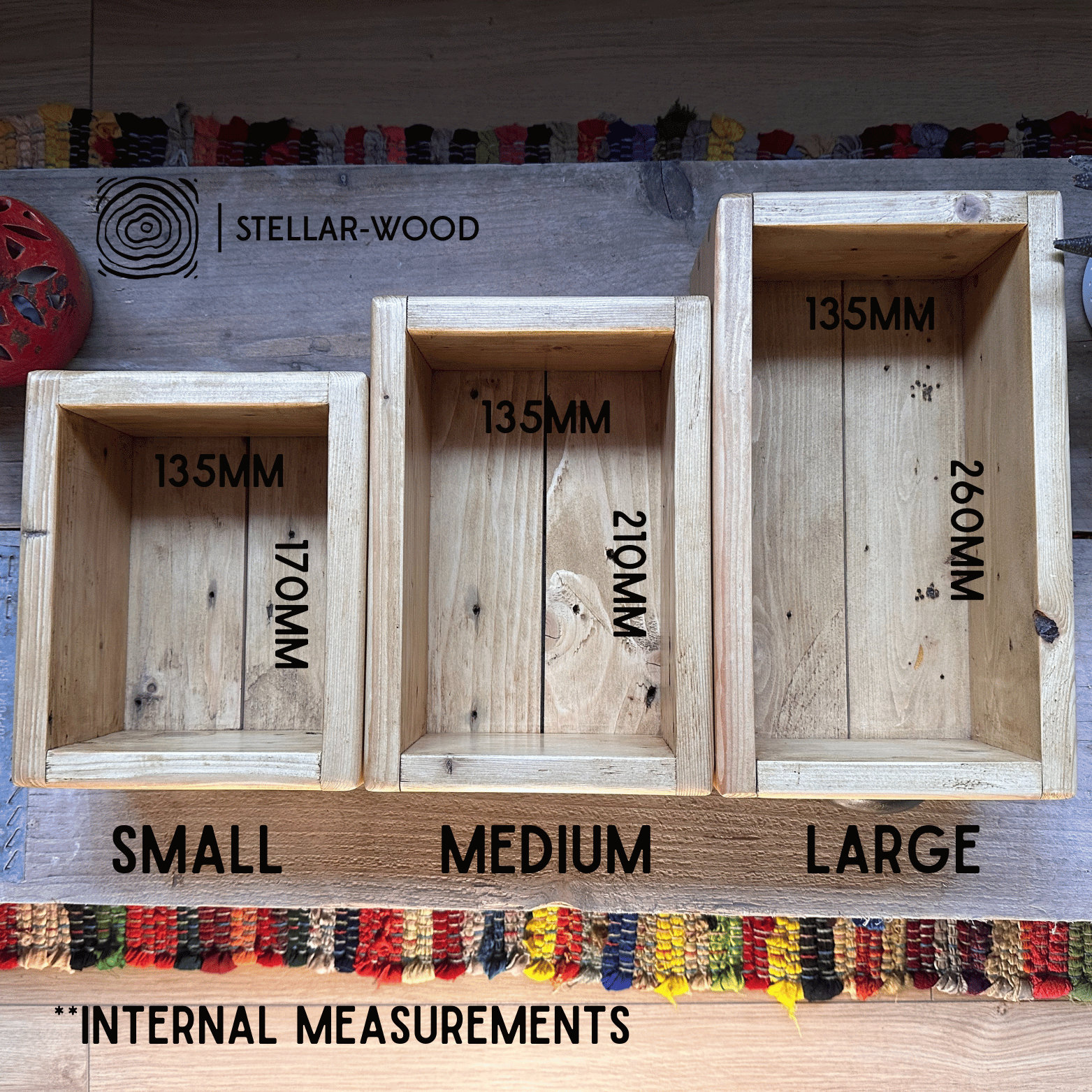 Rustic Wood Storage Boxes, Reclaimed Wood, Handmade, Eco-friendly Home ...