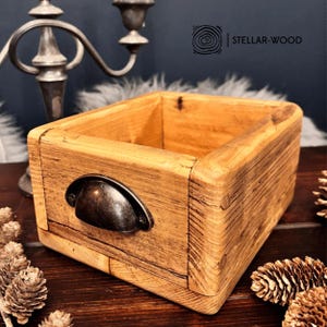 Rustic Wood Storage Boxes, Reclaimed Wood, Handmade, Eco-friendly Home Organisation, Home Decor ...