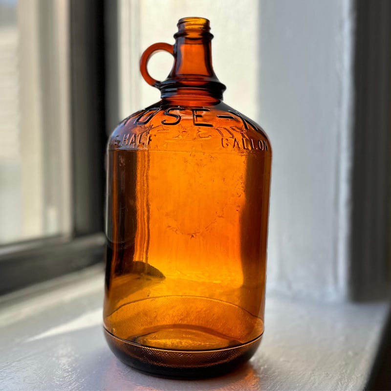 Amber Glass Jug - Etsy