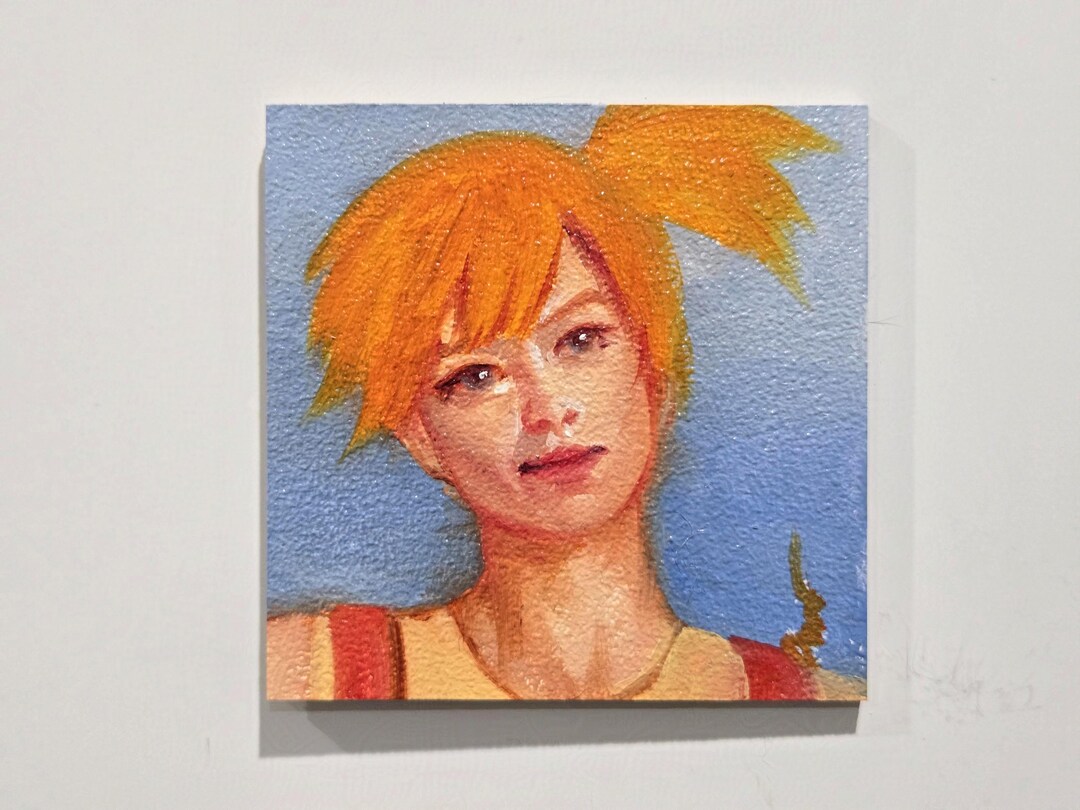 Misty Miniature Oil Painting | Original Fan Art of Misty From Pokemon ...