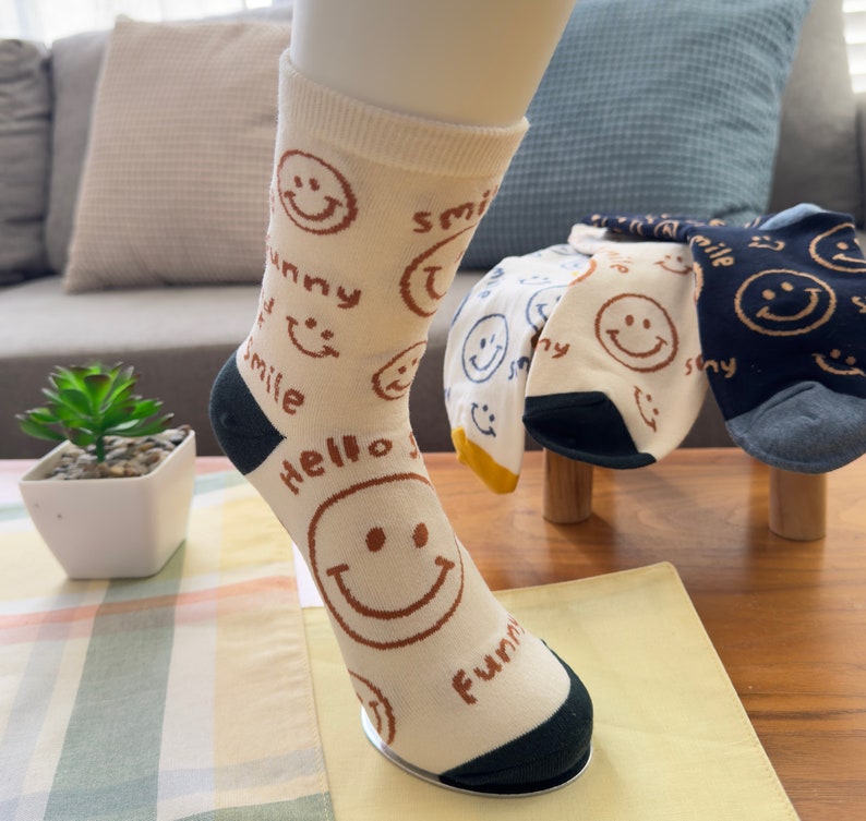 Smiley Face Socks for Women/cute and Fun Socks With Happy Face/made in ...