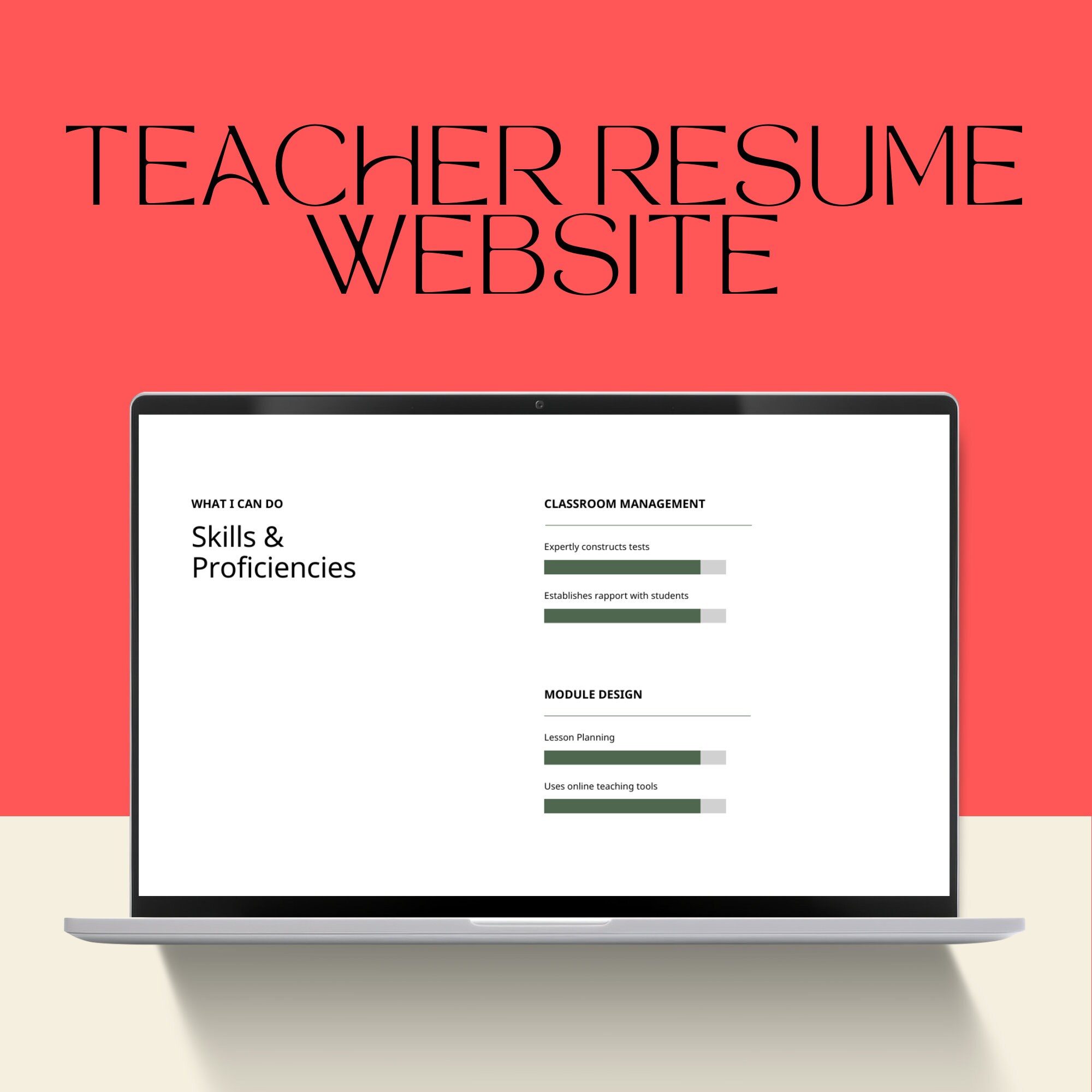 Teaching Resume Portfolio Website Template Teacher Portfolio Google ...