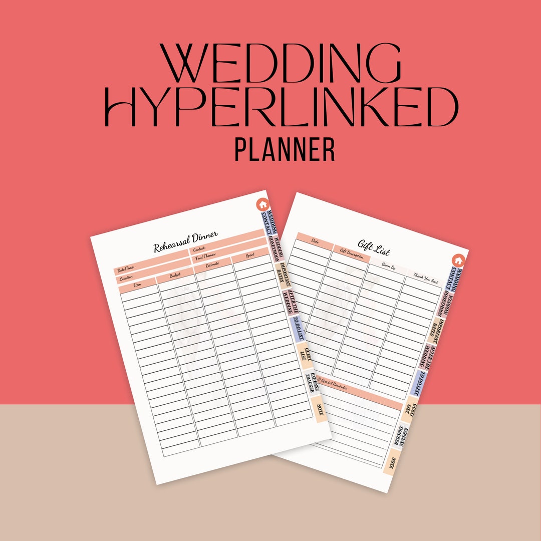 GOODNOTES 50 Pages Wedding Planner Template Digital Download, PDF ...