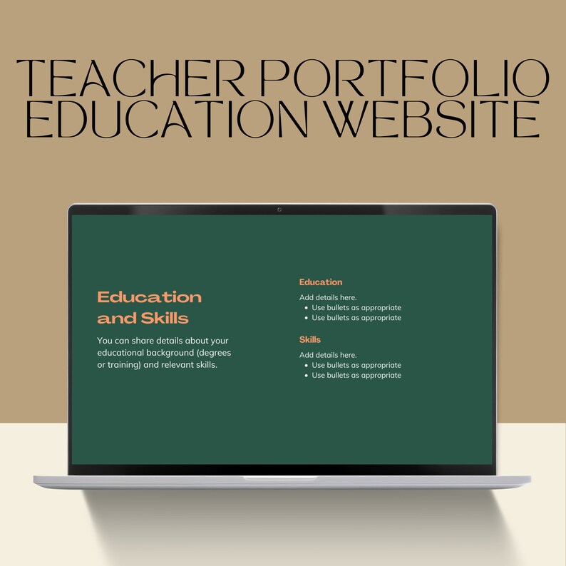 Retro Digital Teaching Portfolio Bundle Teacher Portfolio Google Site ...