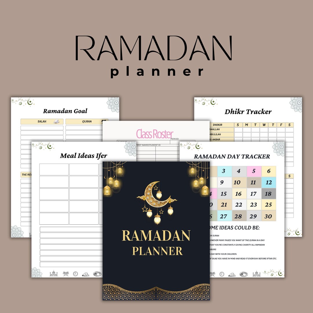 Ramadan Planner, Islamic Daily Planner Printable Islamic Planner Muslim ...