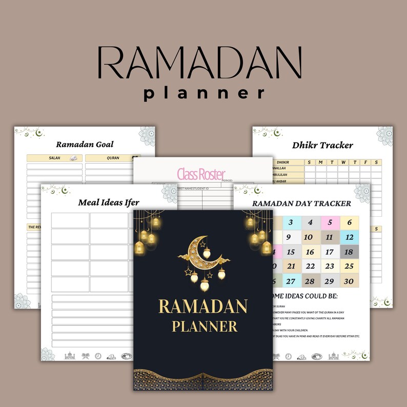 Ramadan Planner, Islamic Daily Planner Printable Islamic Planner Muslim ...