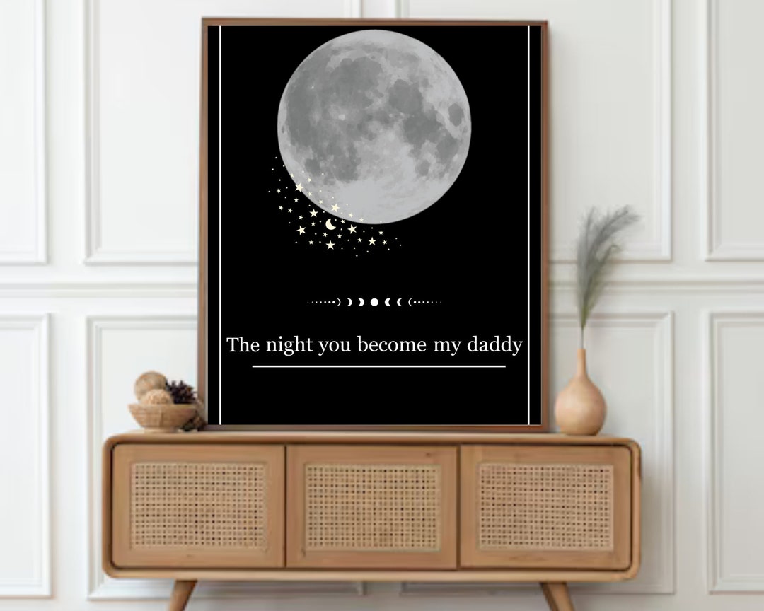 Custom Moon Phase, Personalized Moon Phase Print, Moon by Date Wall Art ...