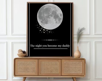 Custom Moon Phase, Personalized Moon Phase Print, Moon by Date Wall Art ...
