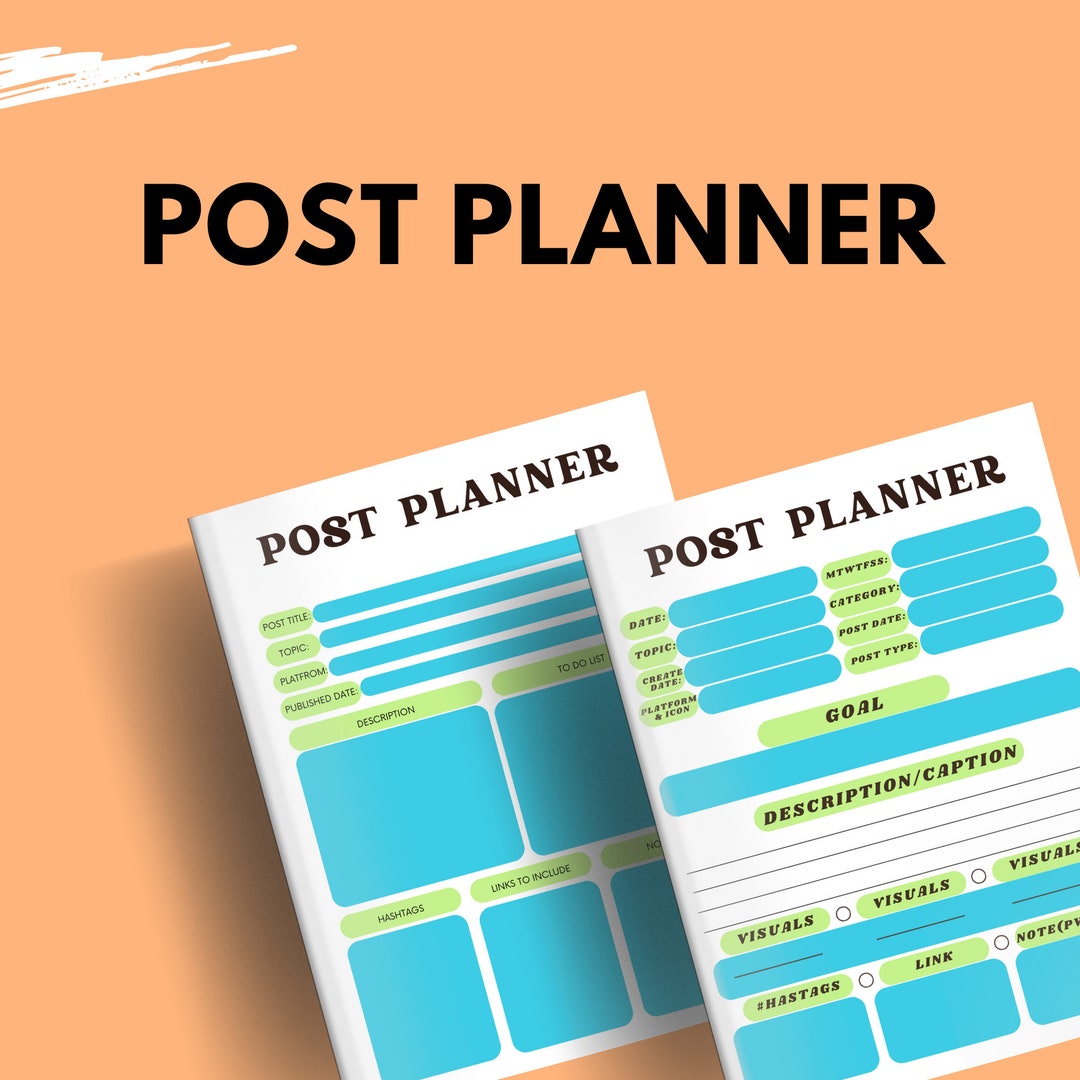 Blog Post Planner Template Editable Blogger Blog Planner Content ...