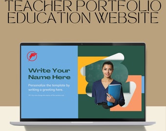 Teacher Portfolio Website Template - Etsy