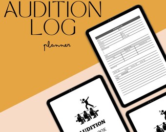 Audition Tracker for Actors Actors Printable Tracker Audition Log ...