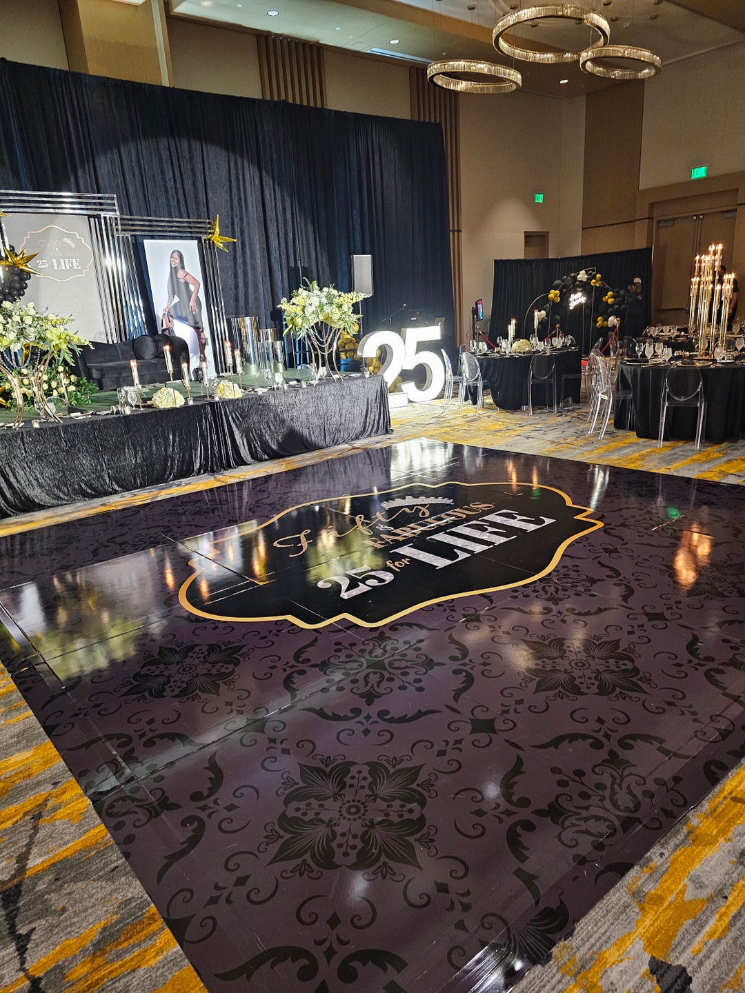 Customizable Birthday/ Special Occasions Decal Dance Floor Wrap Gloss ...