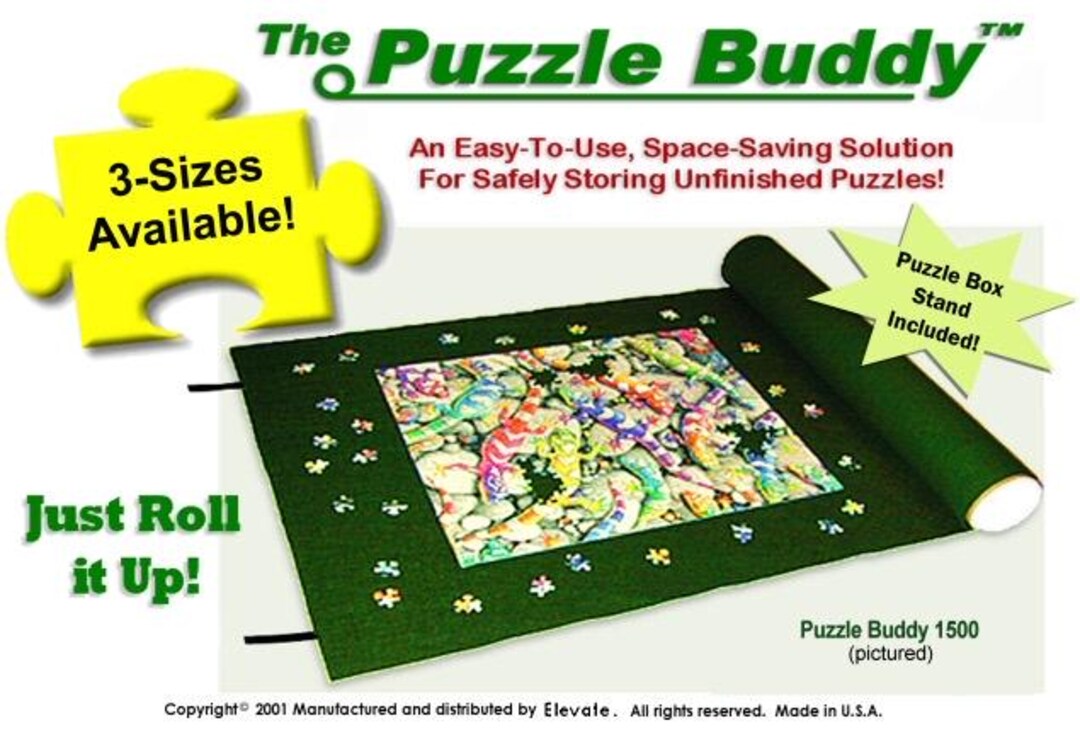 The Puzzle Buddy SMALL : Felt Roll-up Puzzle Mat- Save Your Puzzle and ...
