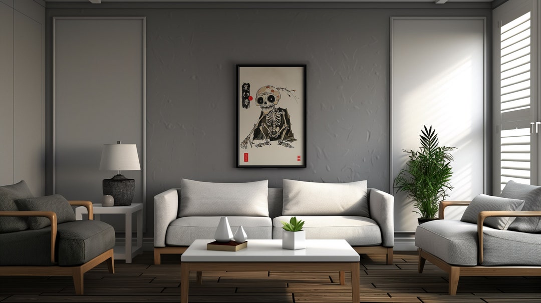 Yoru No Yokai-ya: Warai Hone Laughing Bone Modern Yokai Poster, Vintage ...