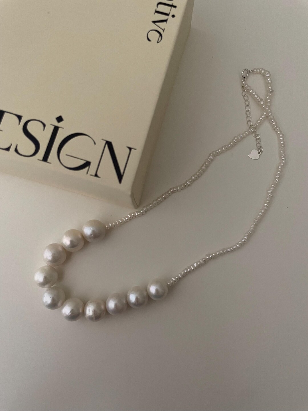 Edison's Smile Pearl Necklace - 10 Large Edison Freshwater Pearls With ...