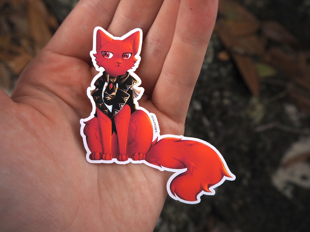 Diluc Cat Sticker | Genshin Impact - Etsy