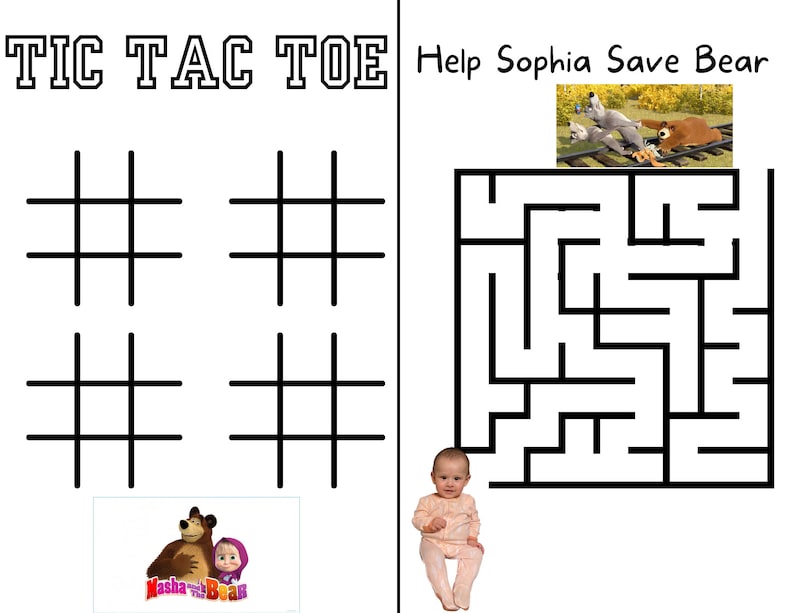 Masha and the Bear Coloring Book - Etsy