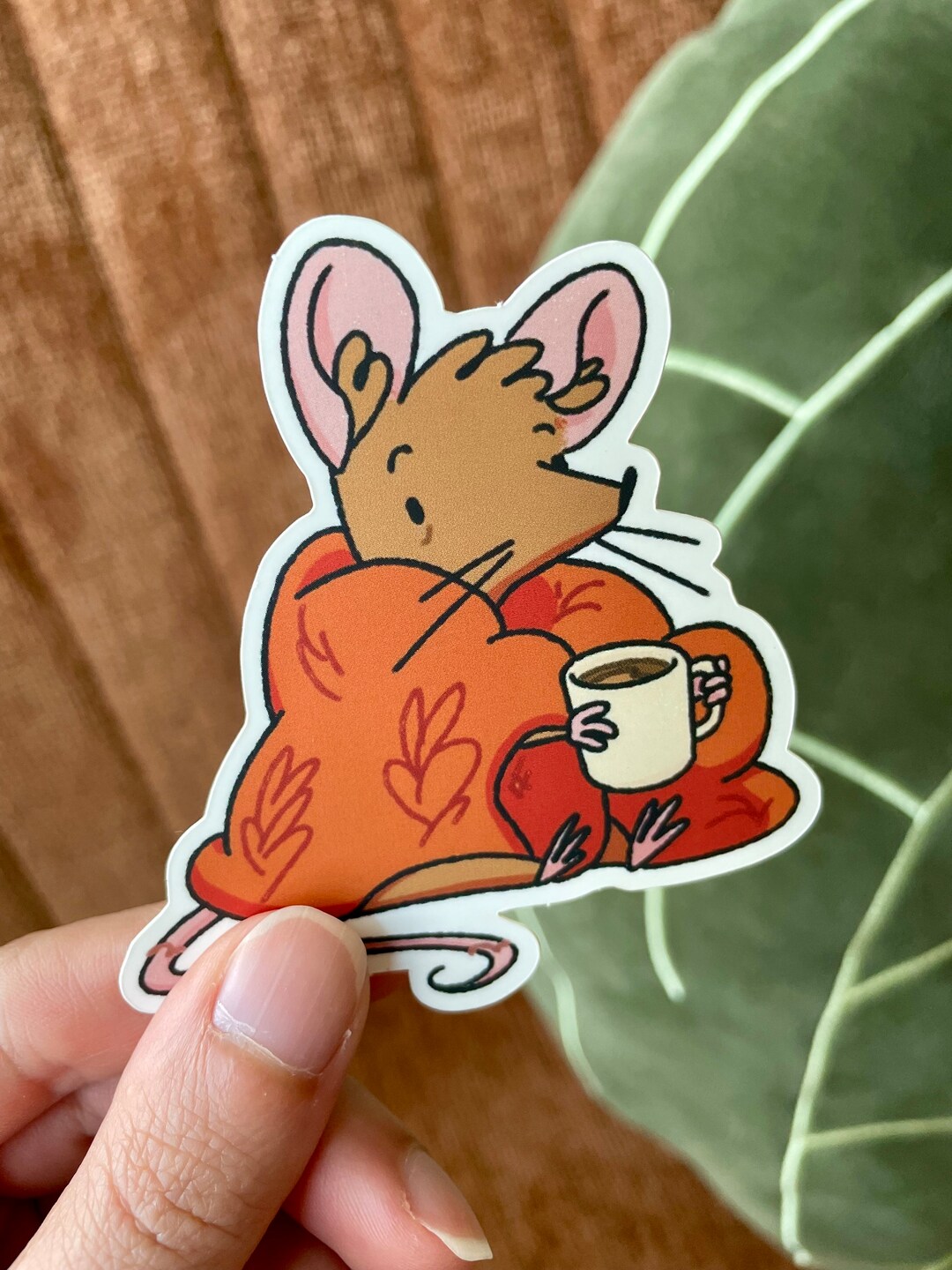 Cottagecore Mouse Cozy Blanket Vinyl Sticker - Etsy