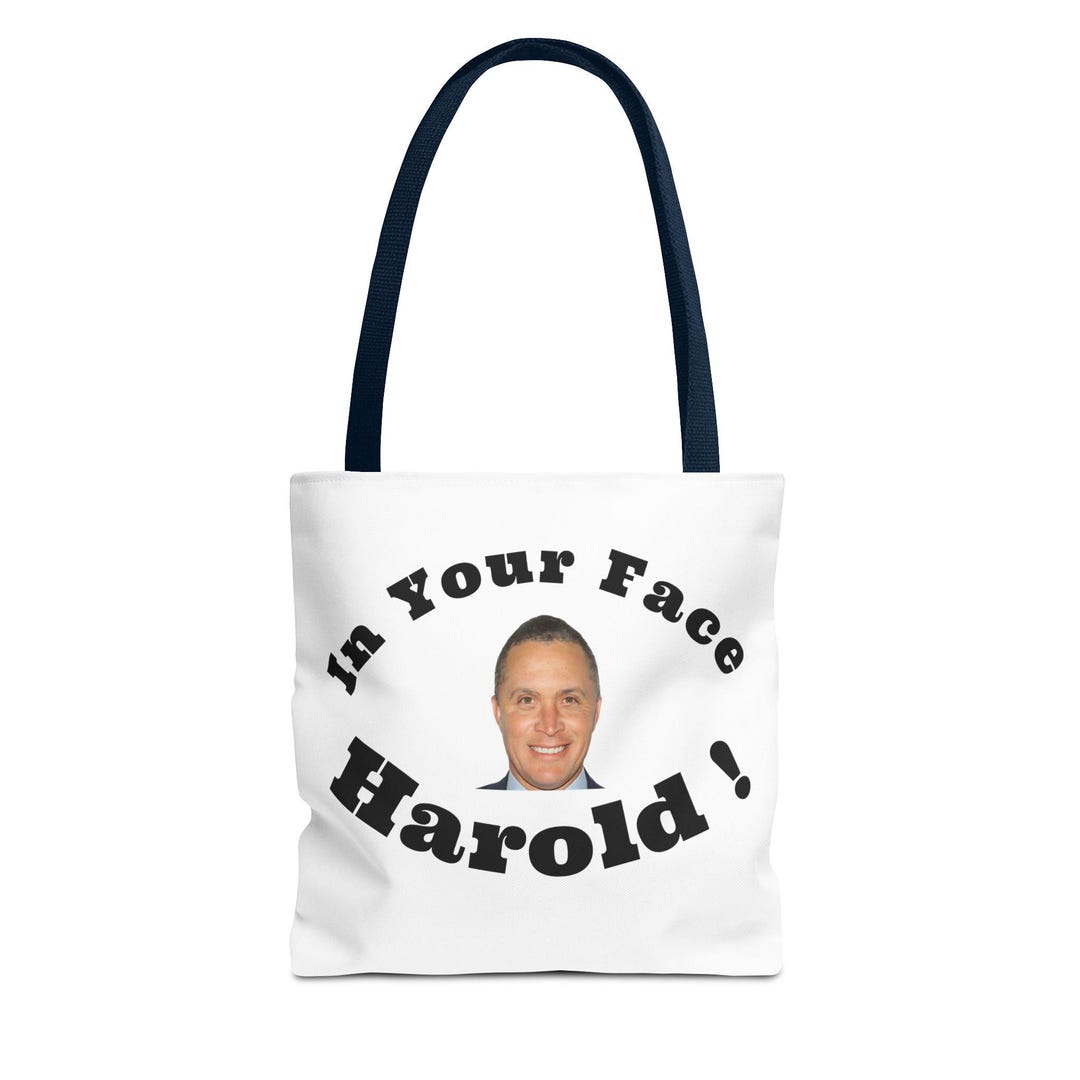 In Your Face Harold Conservative Apparel Tote Bag | Greg Gutfeld ...