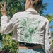 Hand-painted Floral Pattern White Jean Jacket - Etsy