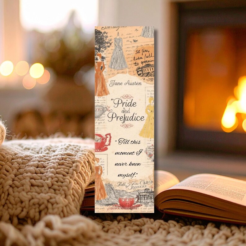 Pride and Prejudice Bookmark | Quotes | Jane Austen | Classic Book | - Etsy