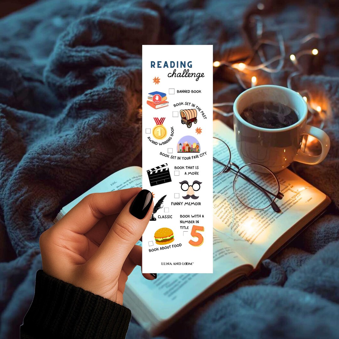Reading Challenge Bookmark for Kids and Adults | Teacher Gifts - Etsy