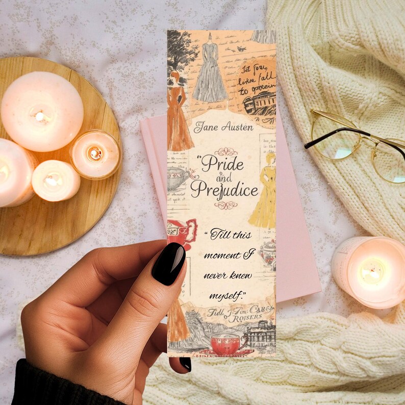 Pride and Prejudice Bookmark | Quotes | Jane Austen | Classic Book | - Etsy