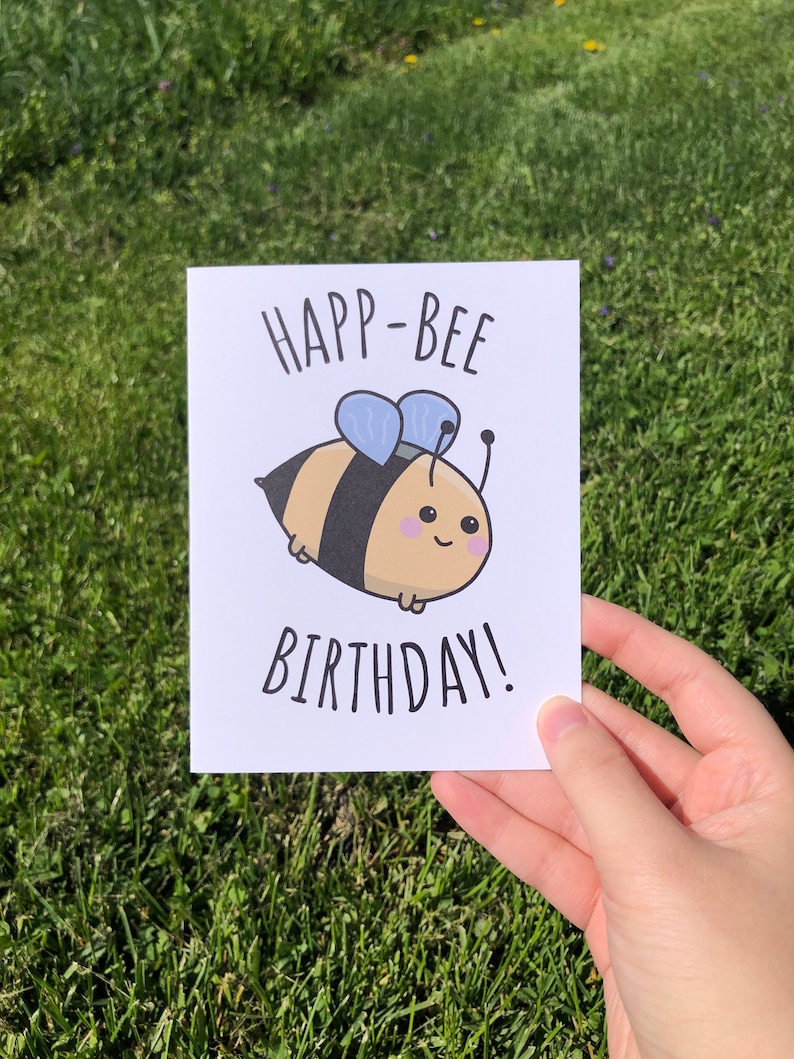 Happ-bee Birthday Card - Etsy